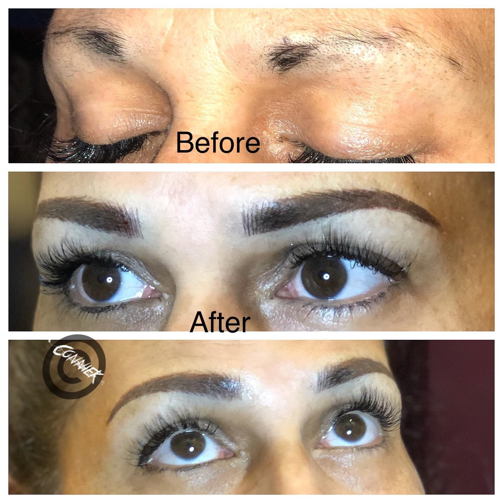 Microblading before-after and after Touch up 1 by Trendy Lash Styles ...